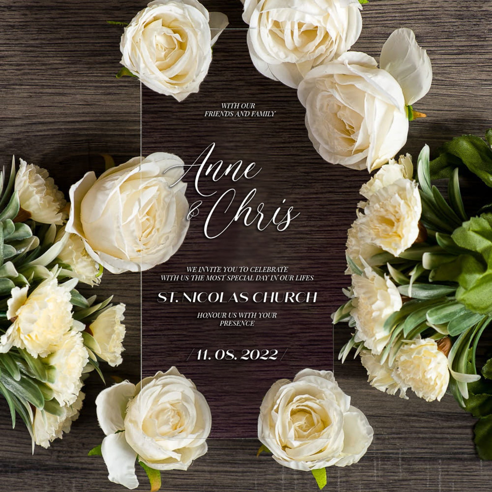 Romantic Wedding Invites Simple Ceremony Invitation - Etsy