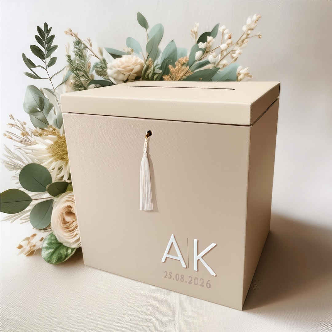 Handmade Wooden Wedding Card Box - Unique Design for Your Special Day ...