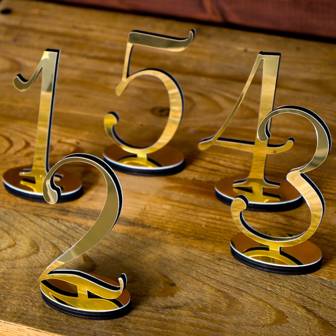 Gold/silver Mirror Table Numbers Boho Wedding Decor Fairy - Etsy