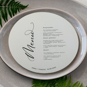 Customizable Premium Round Paper Menus - Elegant Eco-friendly Touch for ...