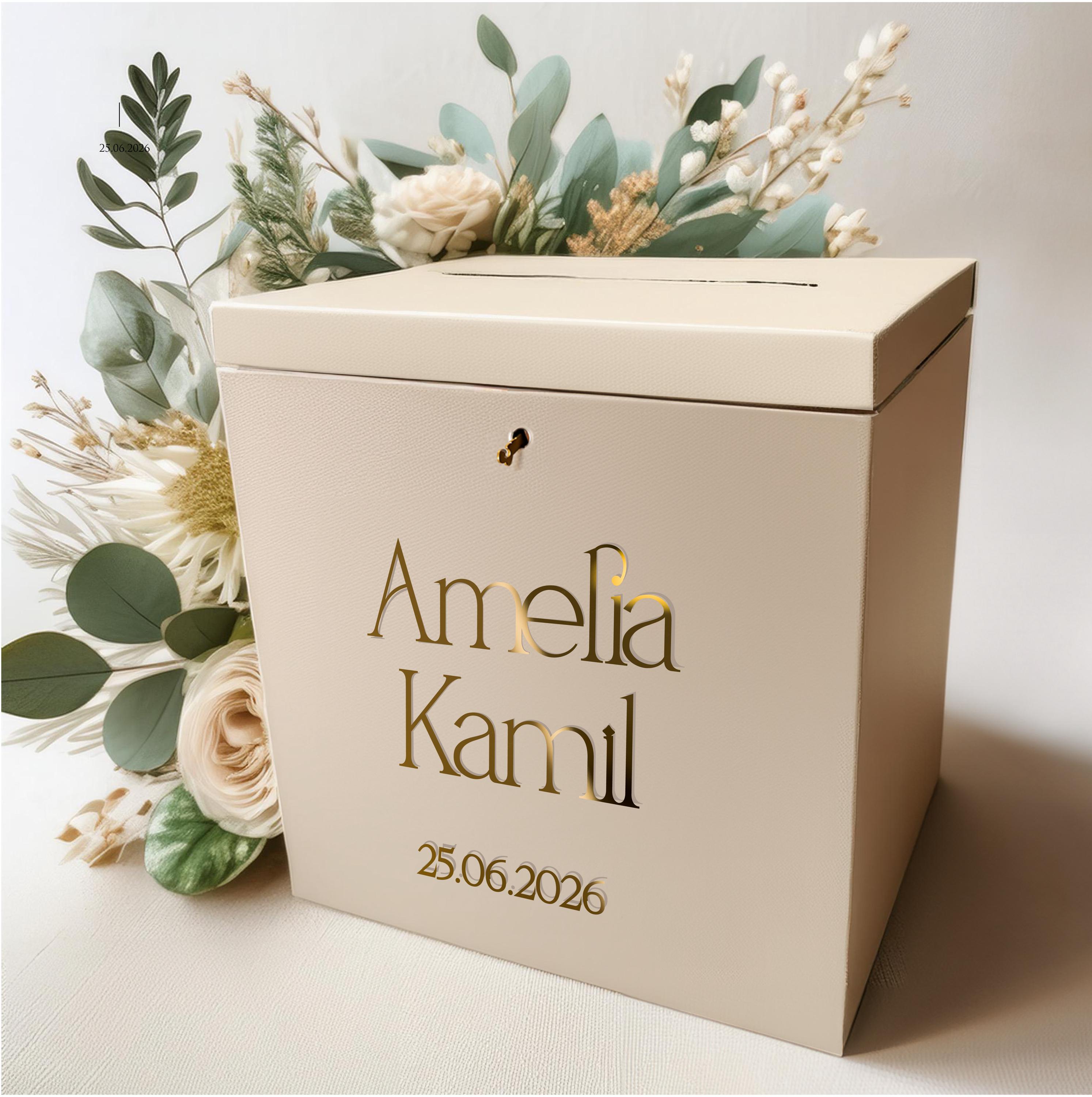 Handmade Wooden Wedding Card Box - Unique Design for Your Special Day ...