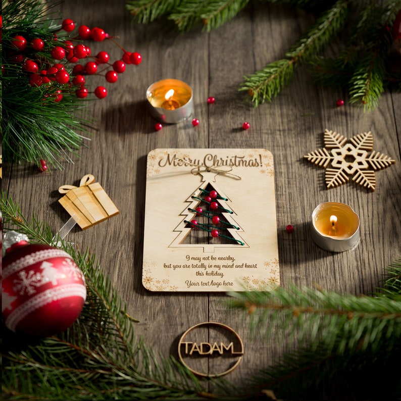 Boho Christmas Card Personalized Fancy Greetings With Noel - Etsy