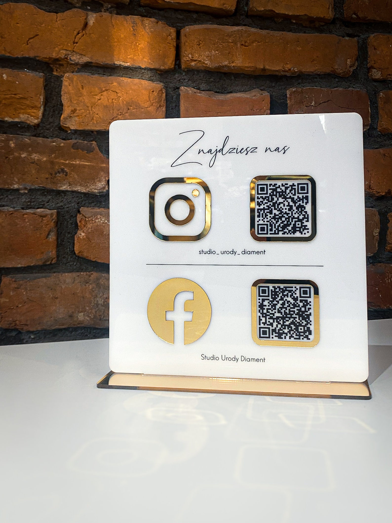 Plexiglass QR Code Sign | Salon Social Media Display - Etsy