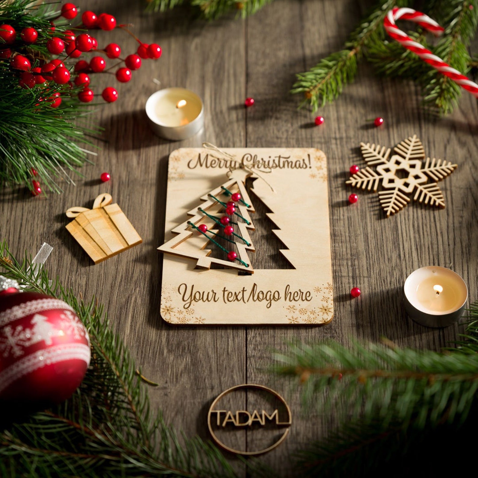 Boho Christmas Card Personalized Fancy Greetings With Noel - Etsy