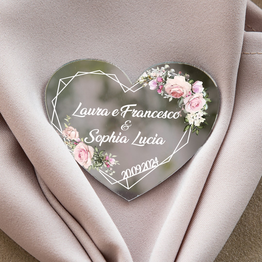 Roses Heart-shaped Wedding Keepsake | Floral Theme Glamour Silver ...