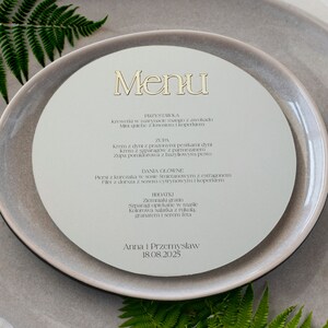 Customizable Premium Round Paper Menus - Elegant Eco-friendly Touch for ...