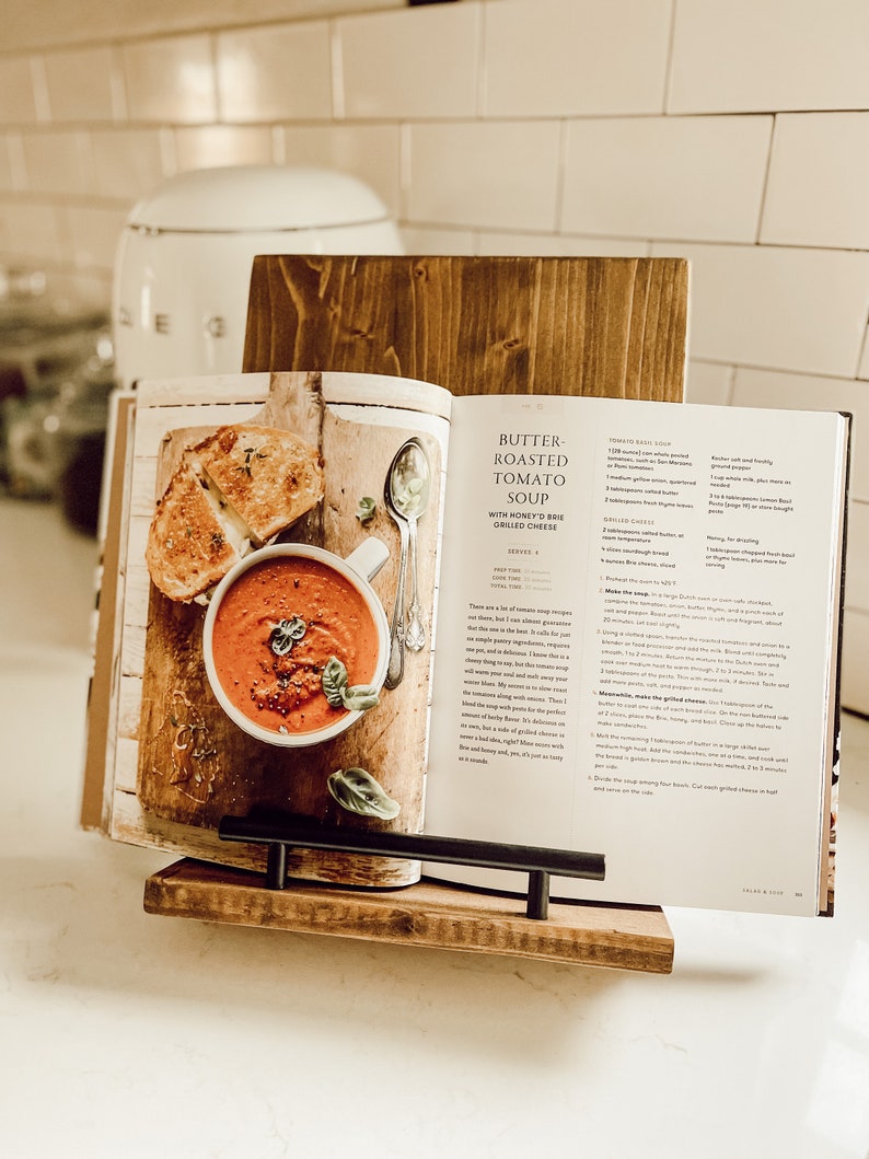 Cottage Cookbook Holder With Straight Edge - Etsy
