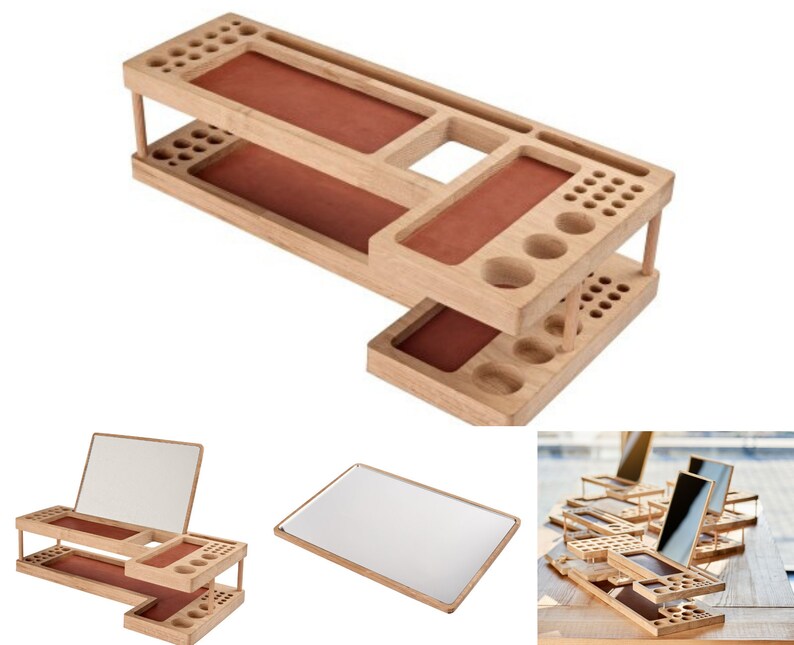 Desktop Organizer Arioso Makeup for Girls Desk Assistant - Etsy