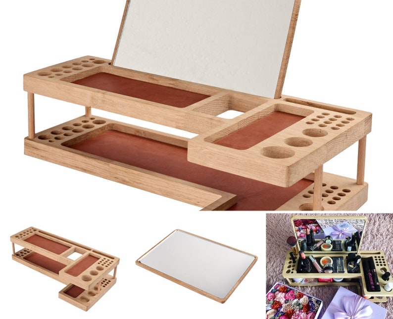 Desktop Organizer Arioso Makeup for Girls Desk Assistant - Etsy