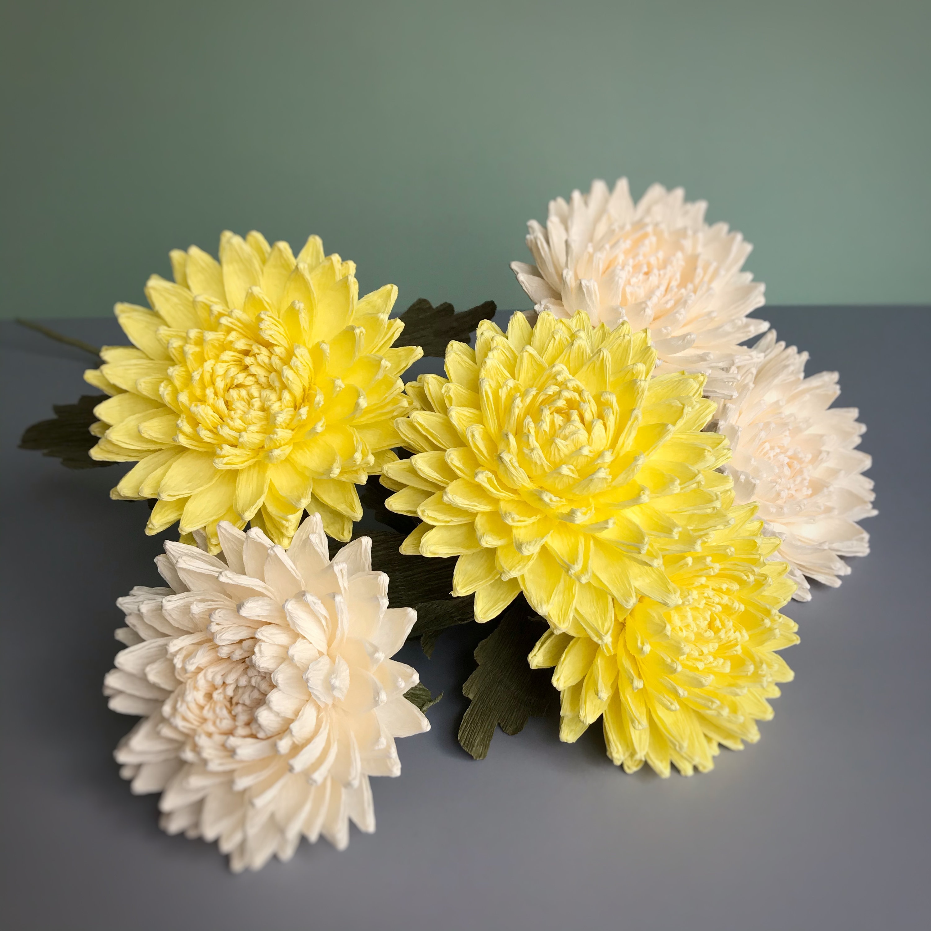 Crepe Paper Chrysanthemum PDF Tutorial, Easy Flower Tutorial, DIY Paper ...