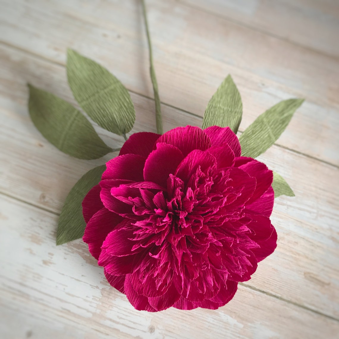 Crepe Paper Peony Peony for Vase Crepe Paper Flowers Peony - Etsy