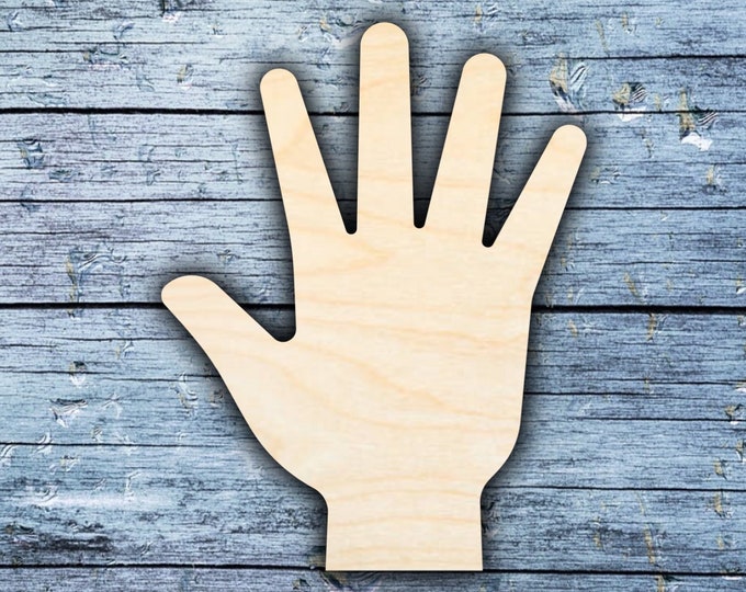 Unfinished Monster Zombie Hand or Painted Wood Cutouts Set Wooden Hands ...