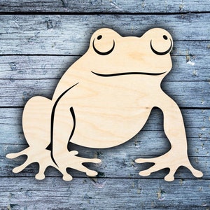 Wooden Frog Cut Out Shape - Laser Cut Wood Shape of Frog DIY Crafts ...