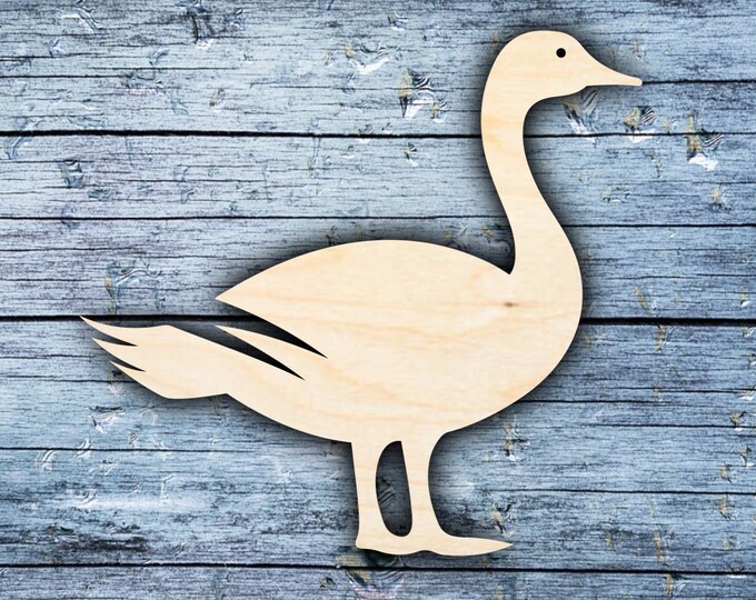 Wooden Goose Cut Out Shape - Laser Cut Wood Shape of Goose DIY Crafts ...