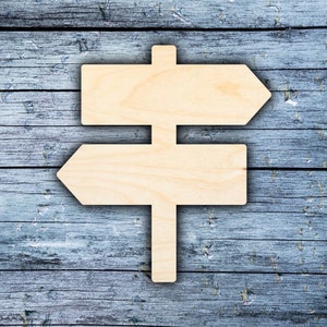 Wooden Post Sign Cut Out Shape Laser Cut Wooden Shape Sign Post DIY ...