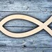 Wooden Ichthys With Leaves Cut Out Shape - Laser Cut Wooden Shape ...