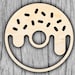 Wooden Donut Cut Out Shape - Laser Cut Wooden Shape Sprinkled Donut DIY ...