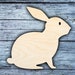 Wooden Rabbit Cut Out Shape - Laser Cut Wood Shape of Rabbit DIY Crafts ...