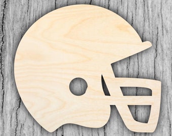 Football Helmet 003 Shape Cutout in Wood for Crafting, Home & Room ...