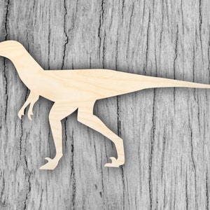 Velociraptor Cut Out Shape - Laser Cut Wooden Shape Velociraptor Dino DIY Crafts - Custom Wood ...