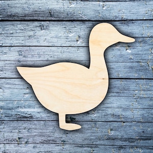 Wooden Duck Cut Out Shape - Laser Cut Wood Shape of Duck Bird DIY ...
