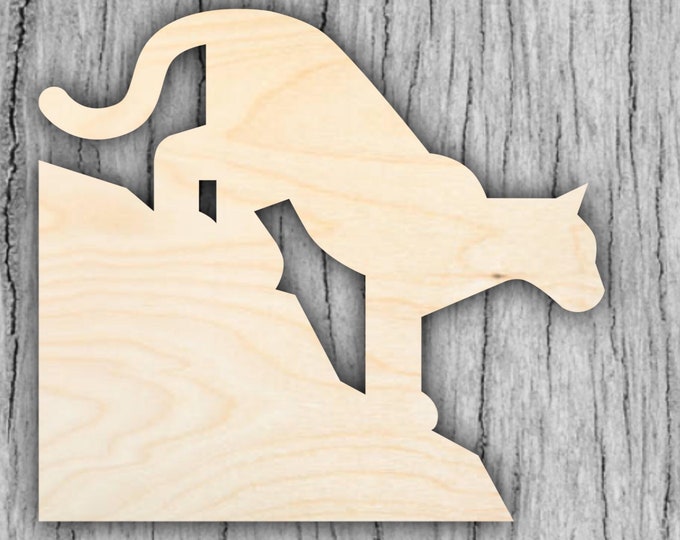 Mountain Lion Wooden Cut Out Shape Laser Cut Wooden Shape Mountain Lion ...