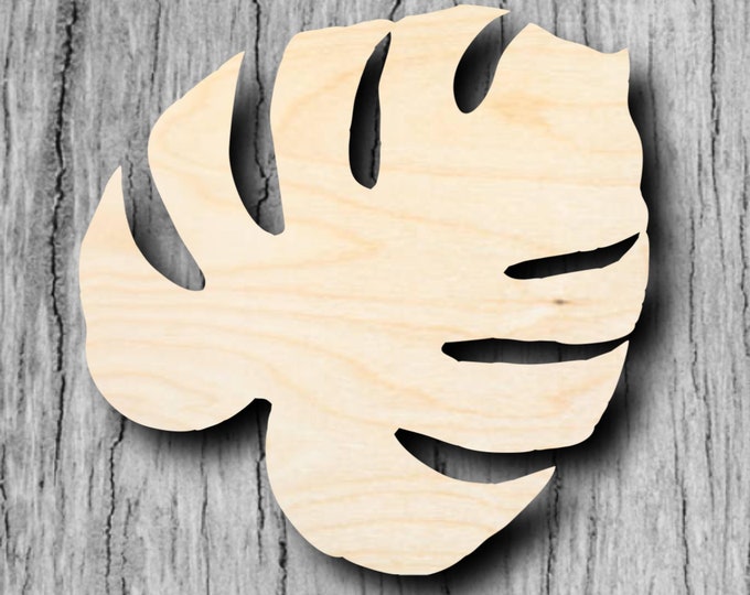 Wooden Monstera Cut Out Shape Laser Cut Wooden Shape Monstera Leaf Sign ...