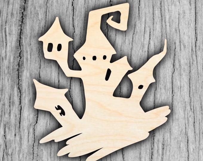 Haunted House multiple Sizes-cutouts Wood Craft Supply-sanded - Etsy