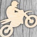 Dirt Biker Wooden Cut Out Shape Laser Cut Wooden Shape Dirt Biker for ...