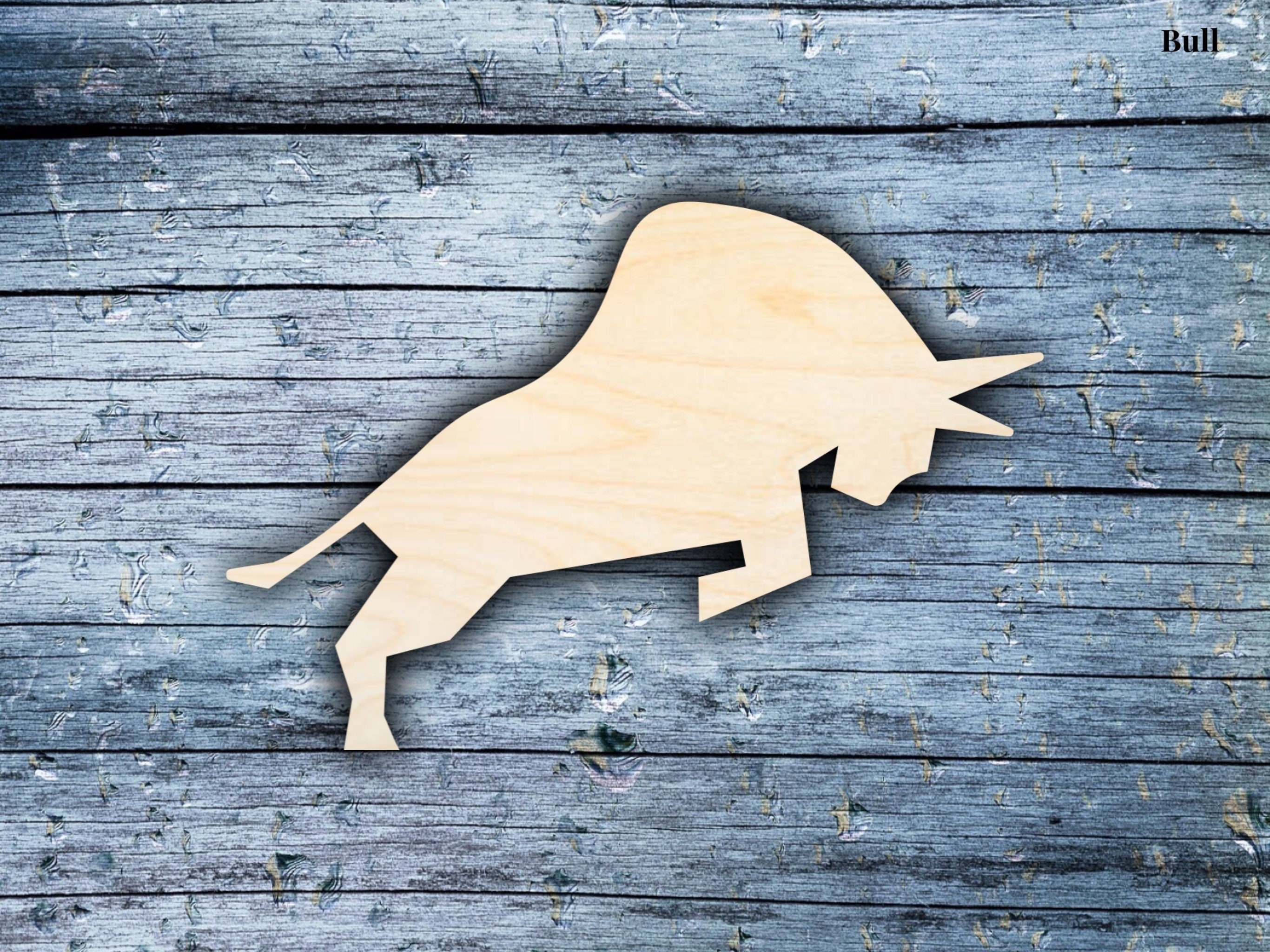 Wooden Bull Cut Out Shape - Laser Cut Wood Shape of Bull DIY Crafts ...