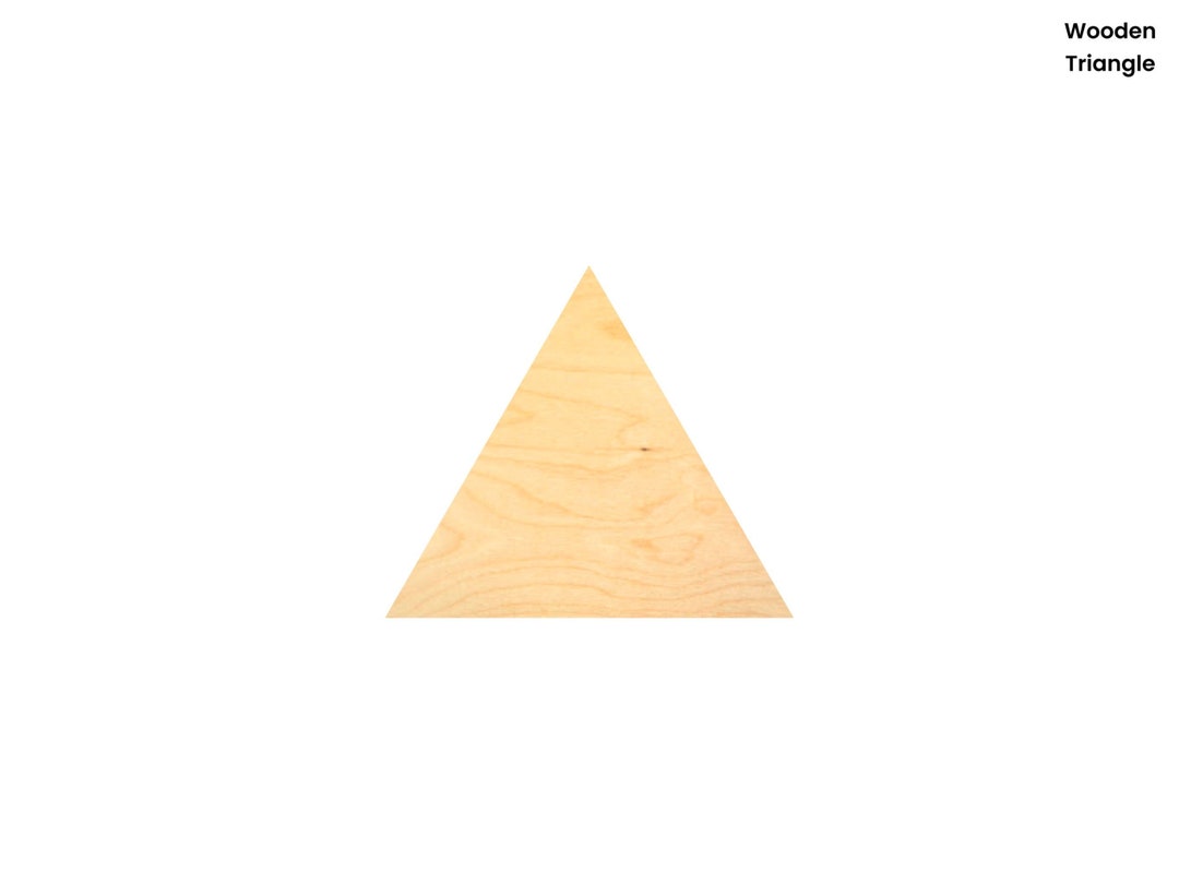 Wooden Triangle Cut Out Shape Laser Cut Wooden Triangle Sign DIY Crafts ...