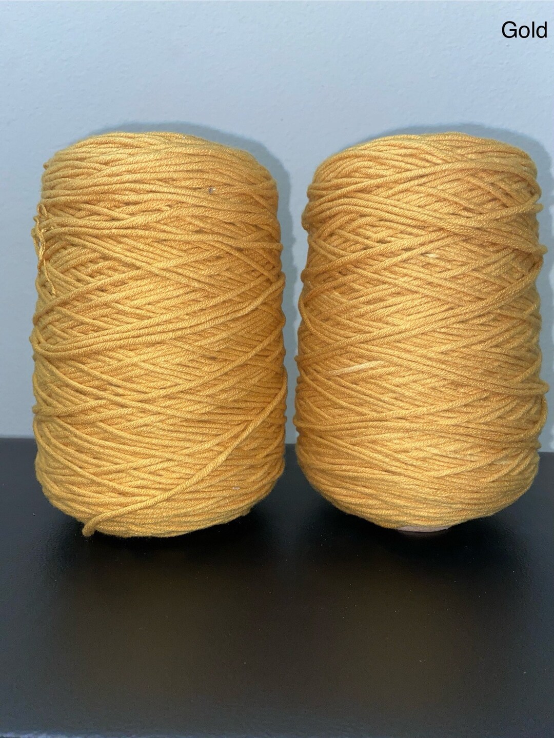 Two Cones Gold Tufting Yarn Two Cones Gold Yarn 3mm 8ply 400g Acrylic ...