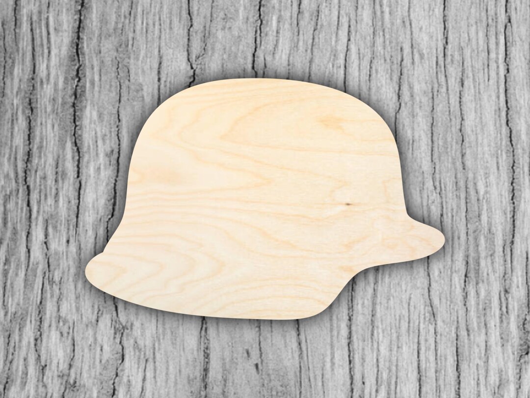 Wooden WW2 Helmet Cut Out Shape Laser Cut Wooden Shape WW2 Soldier ...