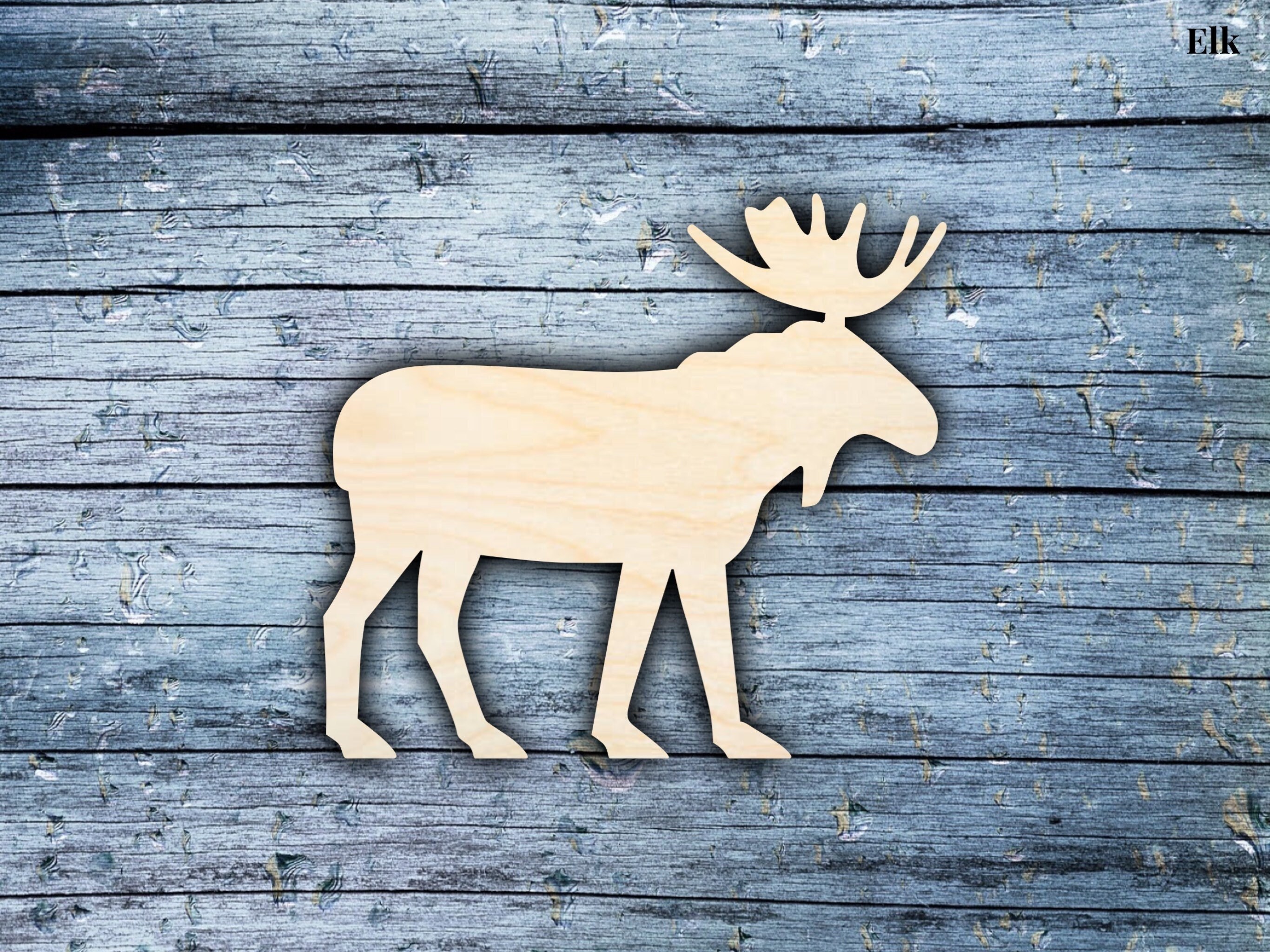 Wooden Elk Cut Out Shape - Laser Cut Wood Shape of Elk DIY Crafts ...