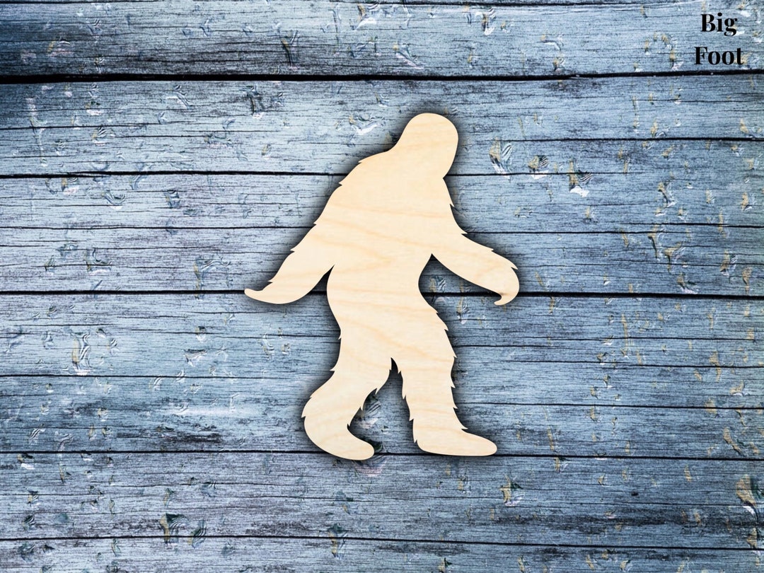 Wooden Big Foot Cut Out Shape - Laser Cut Wood Shape of Big Foot ...