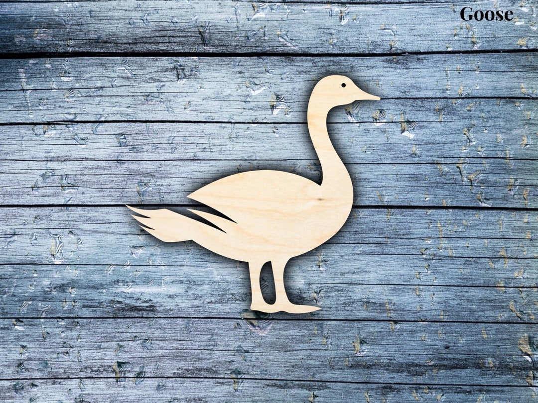 Wooden Goose Cut Out Shape - Laser Cut Wood Shape of Goose DIY Crafts ...