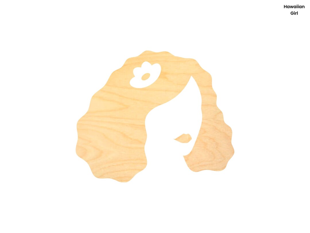 Wooden Hula Girl Cut Out Shape Laser Cut Wooden Hawaiian Hula Girl Sign ...