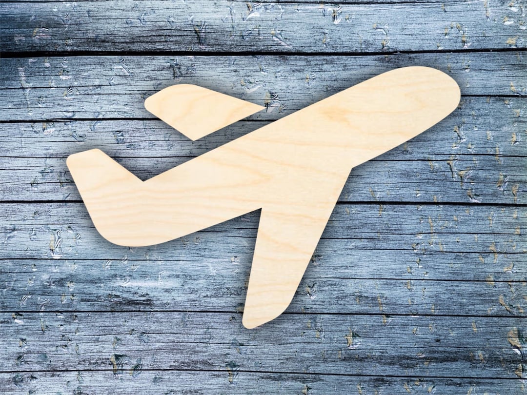 Wooden Plane Cut Out Shape Laser Cut Wood Shape of Air Plane Gifts DIY ...