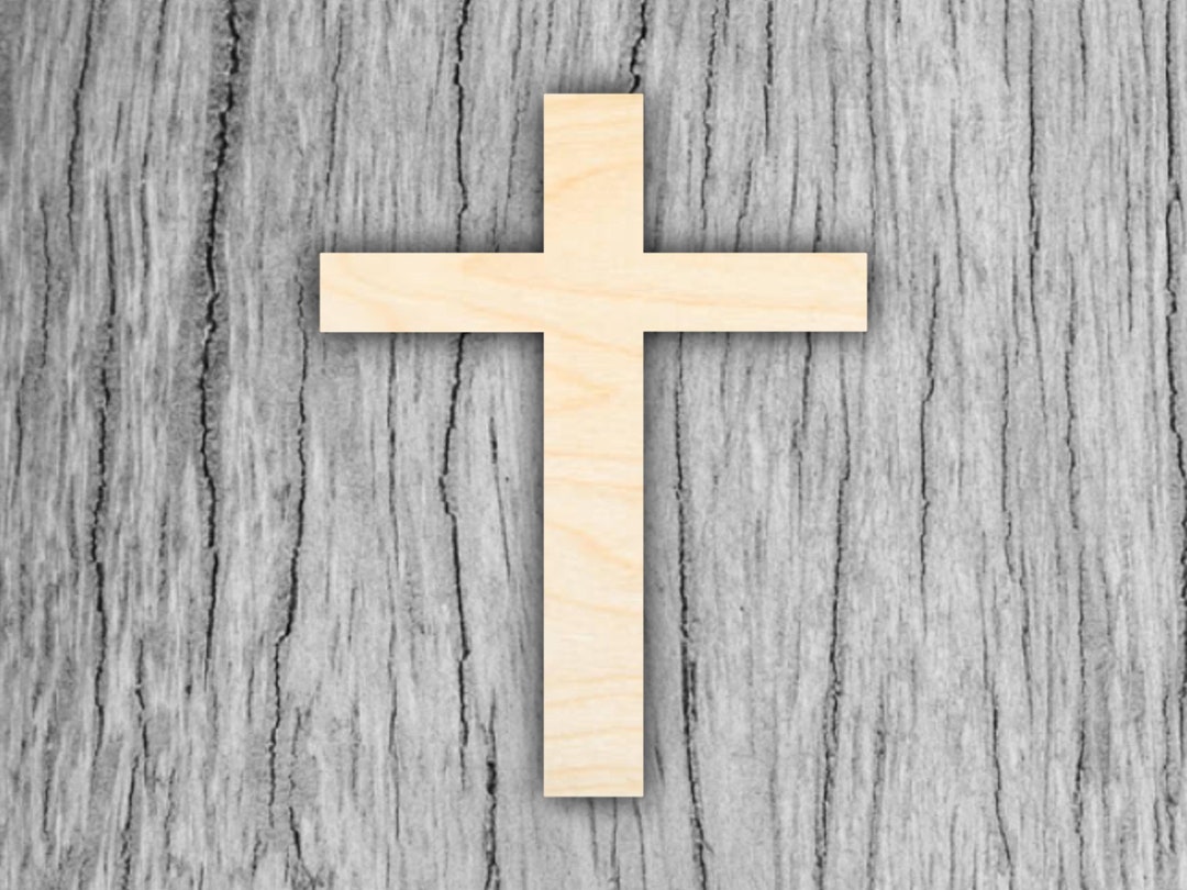 Wooden Cross Cut Out Shape Laser Cut Wood Shape of Cross Crafts Custom ...
