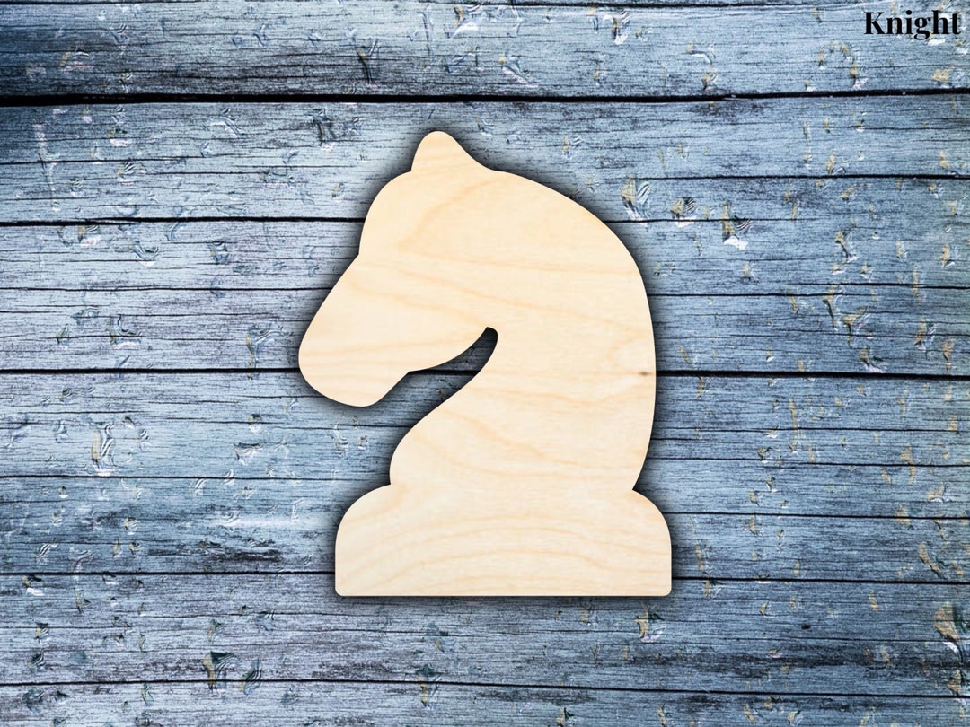 Wooden Knight Cut Out Shape - Laser Cut Wood Shape of Knight DIY Crafts ...