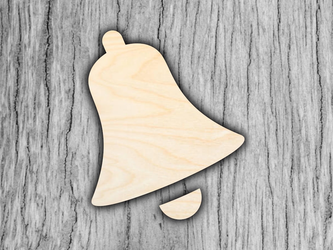 Wooden Bell Cut Out Shape Laser Cut Wooden Shape Bell Crafts Custom Cut ...