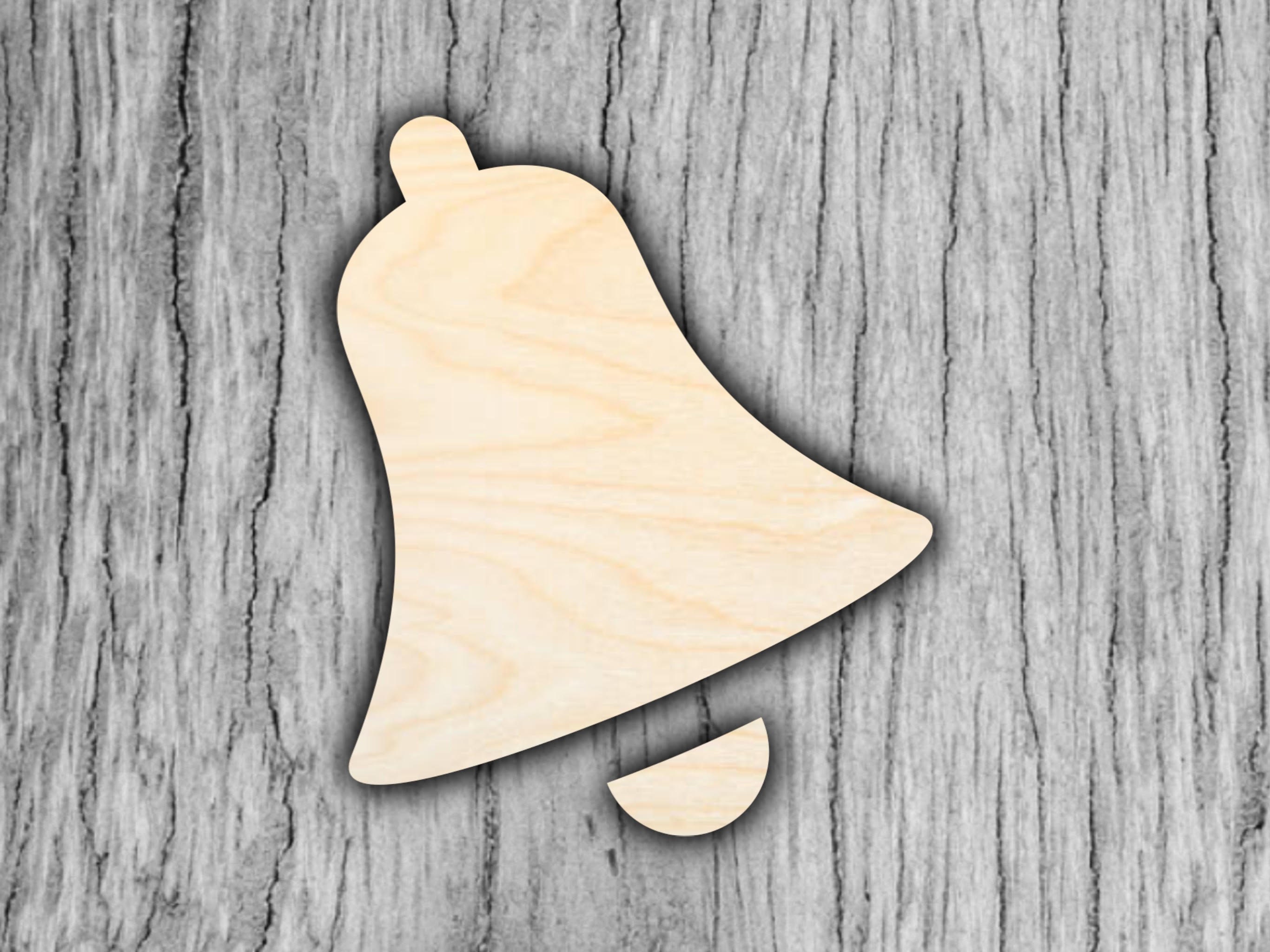 Wooden Bell Cut Out Shape Laser Cut Wooden Shape Bell Crafts Custom Cut ...