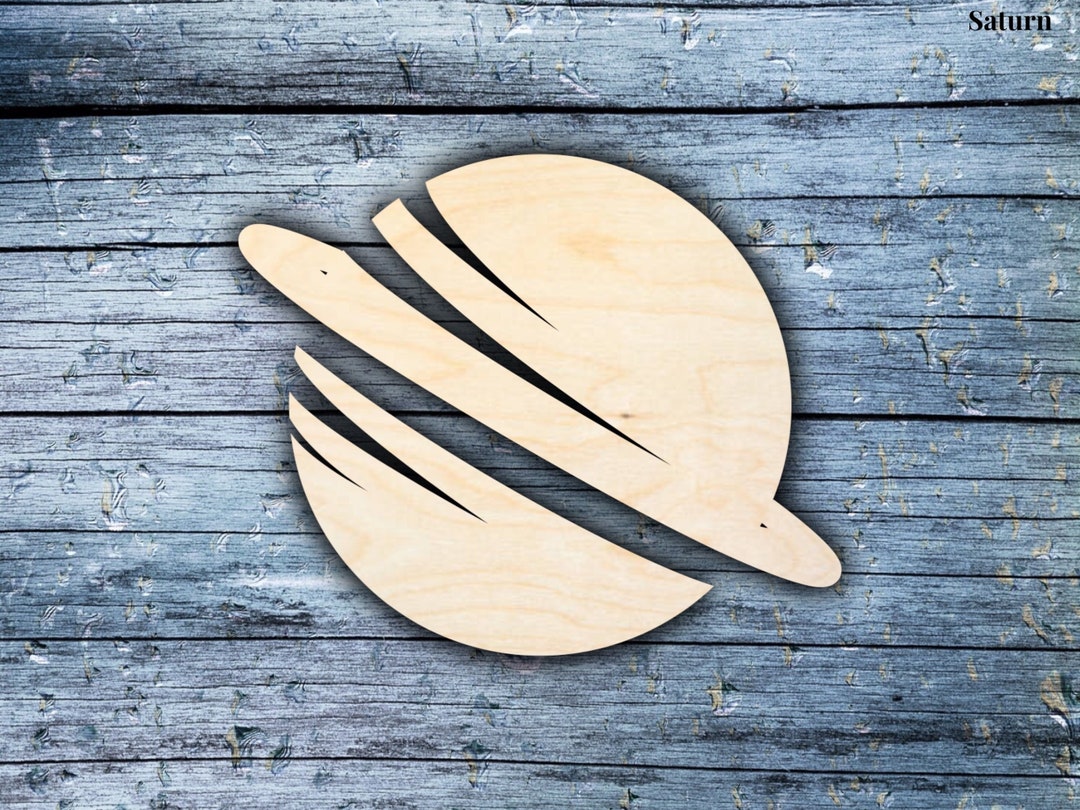 Wood Saturn Cut Out Shape - Laser Cut Wooden Shape Saturn Planet for ...