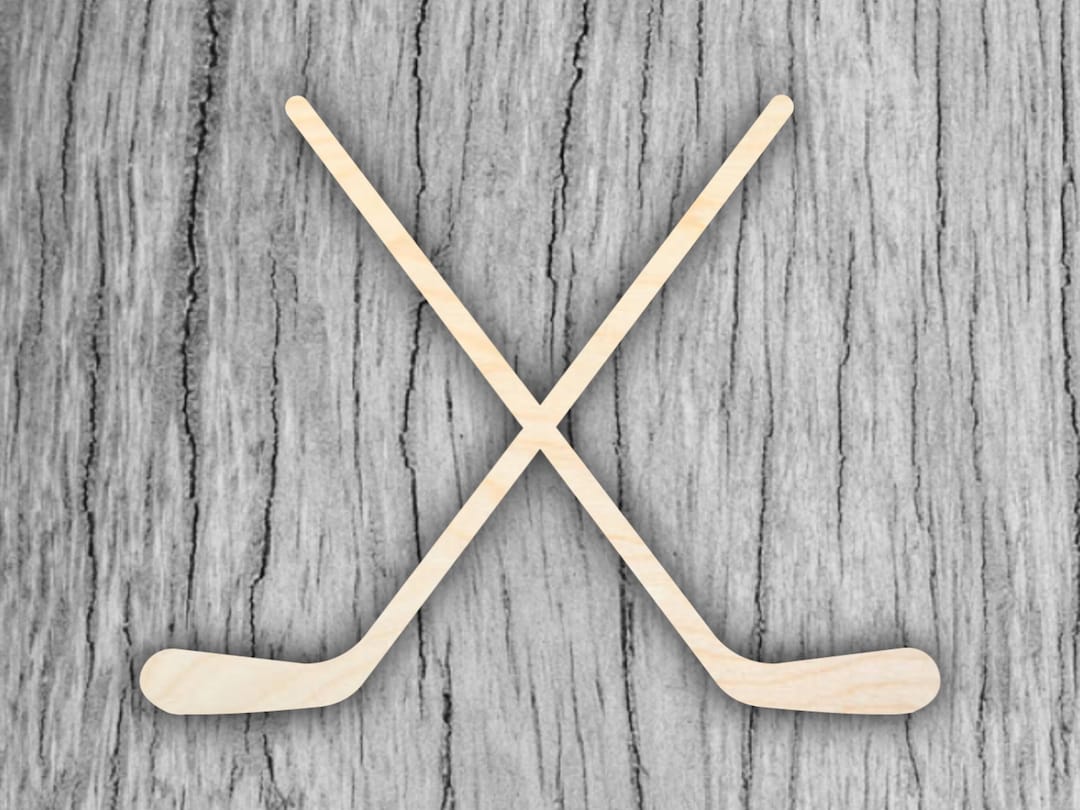 Wooden Hockey Sticks Cut Out Shape Laser Cut Wooden Shape Hockey Sticks ...