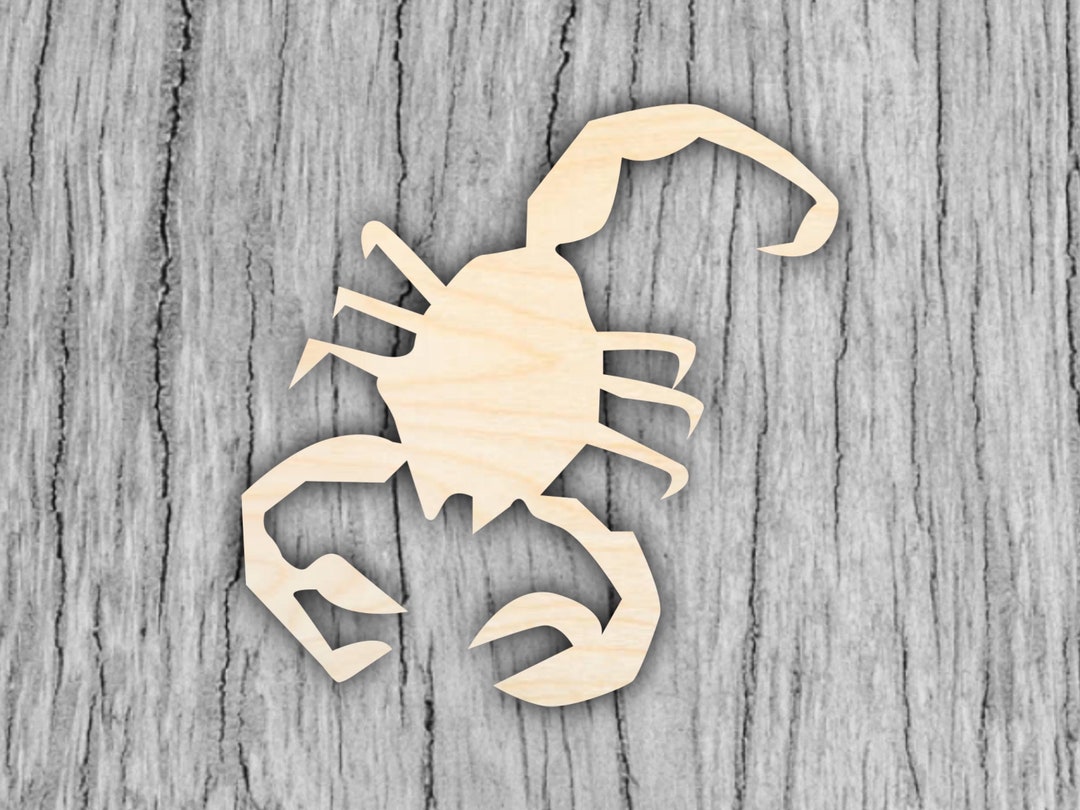 Scorpion Wooden Cut Out Shape - Laser Cut Wooden Shape of Scorpion ...