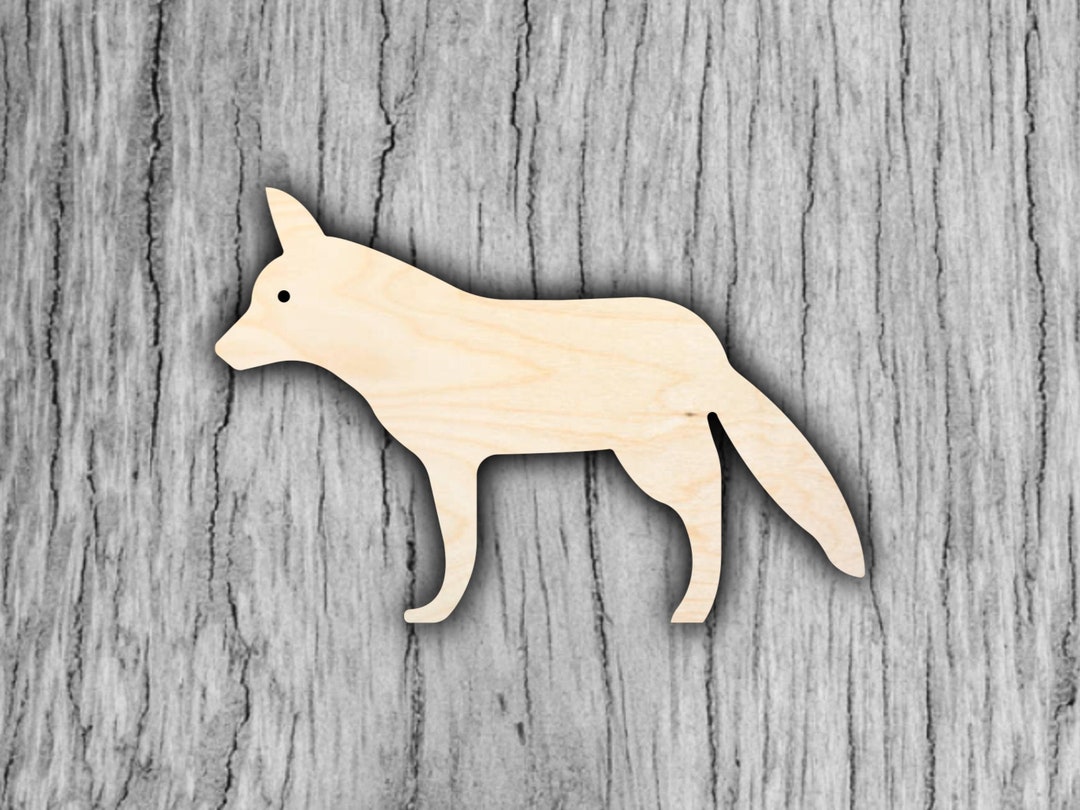 Wooden Fox Cut Out Shape - Laser Cut Wooden Shape Fox Animal for DIY ...