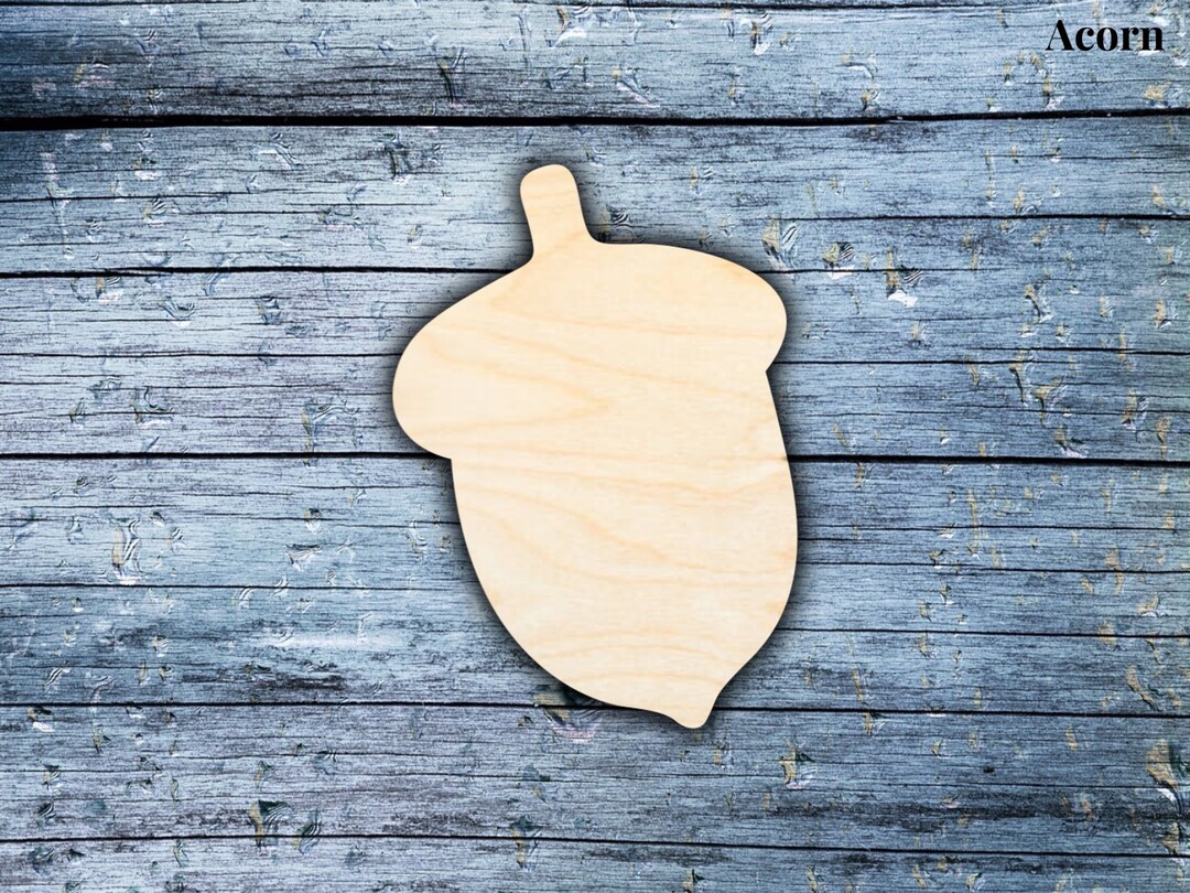 Wooden Acorn Cut Out Shape Laser Cut Wooden Shape Acorn Sign DIY Crafts ...