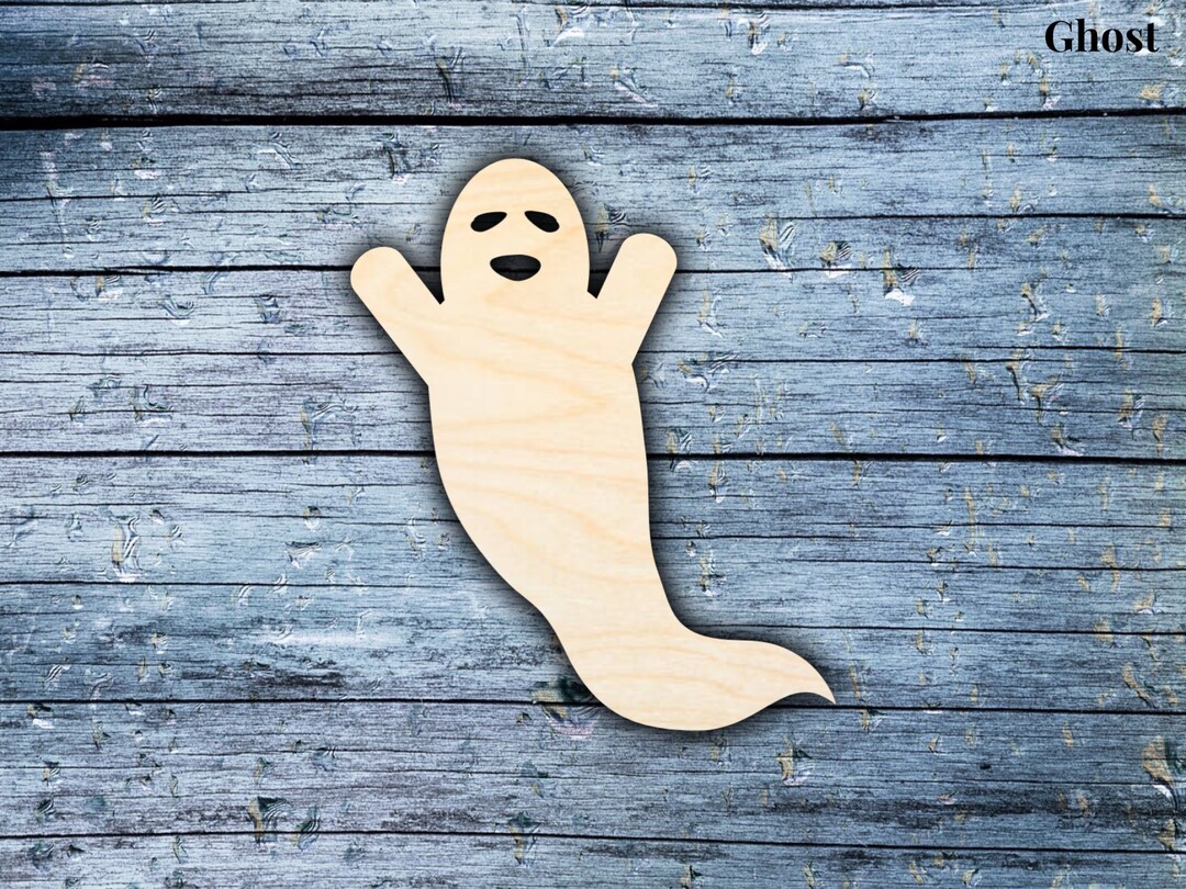 Wooden Ghost Cut Out Shape - Laser Cut Wooden Shape Ghost for DIY ...