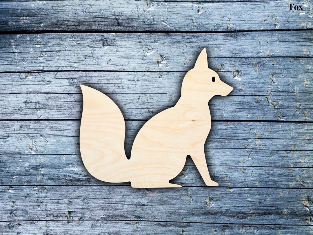 Wooden Fox Cut Out Shape - Laser Cut Wood Shape of Fox DIY Crafts ...