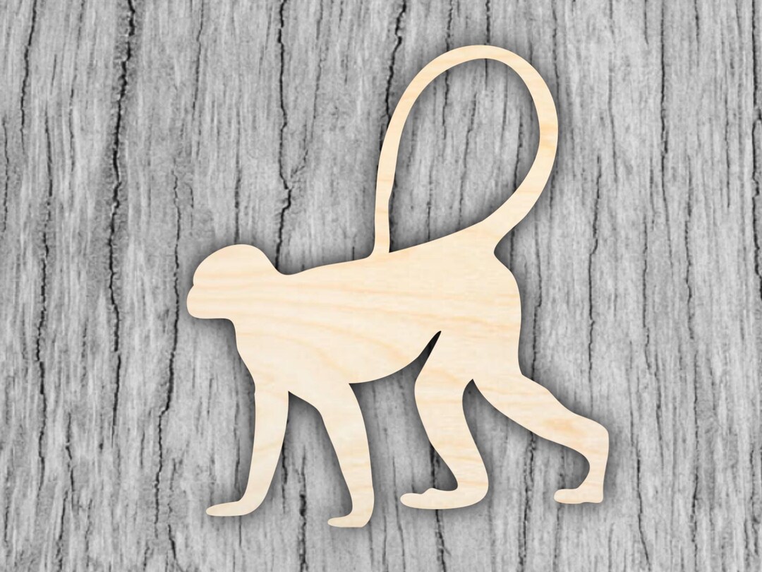 Monkey Wooden Cut Out Shape Laser Cut Wooden Shape Monkey Animal for ...